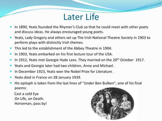 William butler yeats | PPTX
