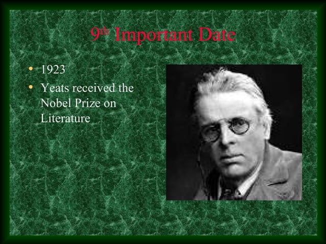 William Butler Yeats By Nicole | PPT