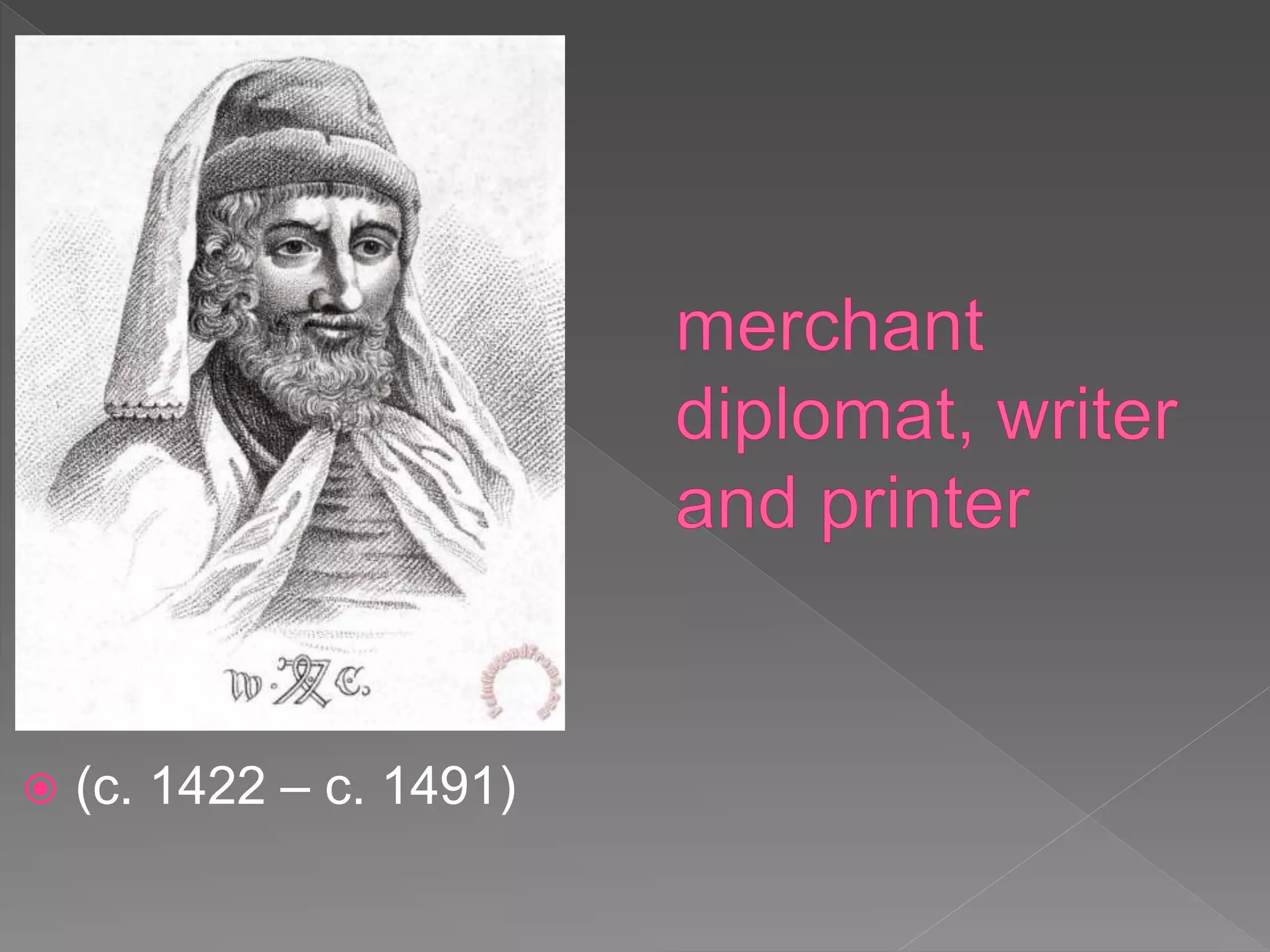 William Caxton and the introduction of printing | PPTX