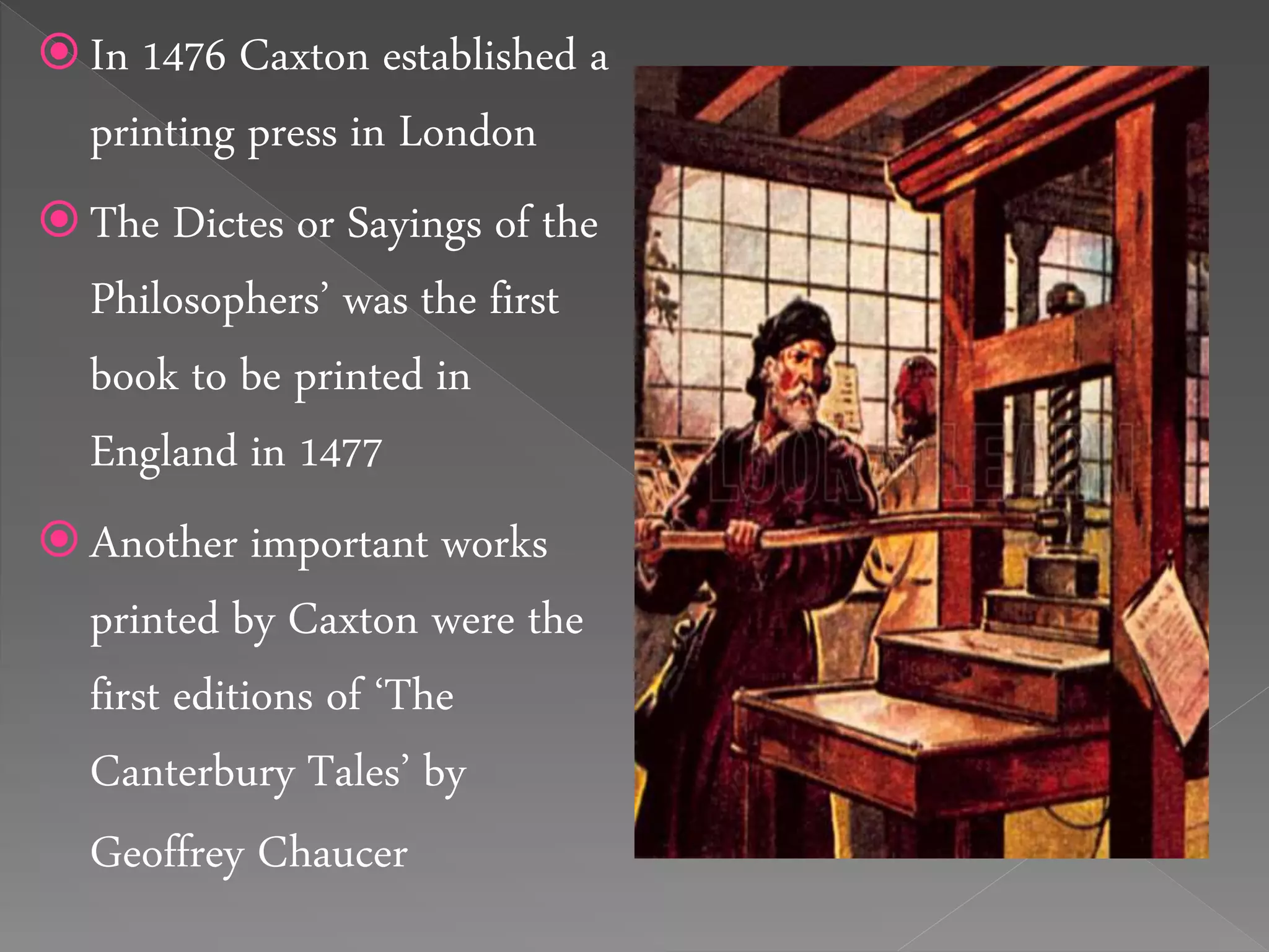 William Caxton and the introduction of printing | PPTX