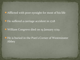 William congreve | PPT