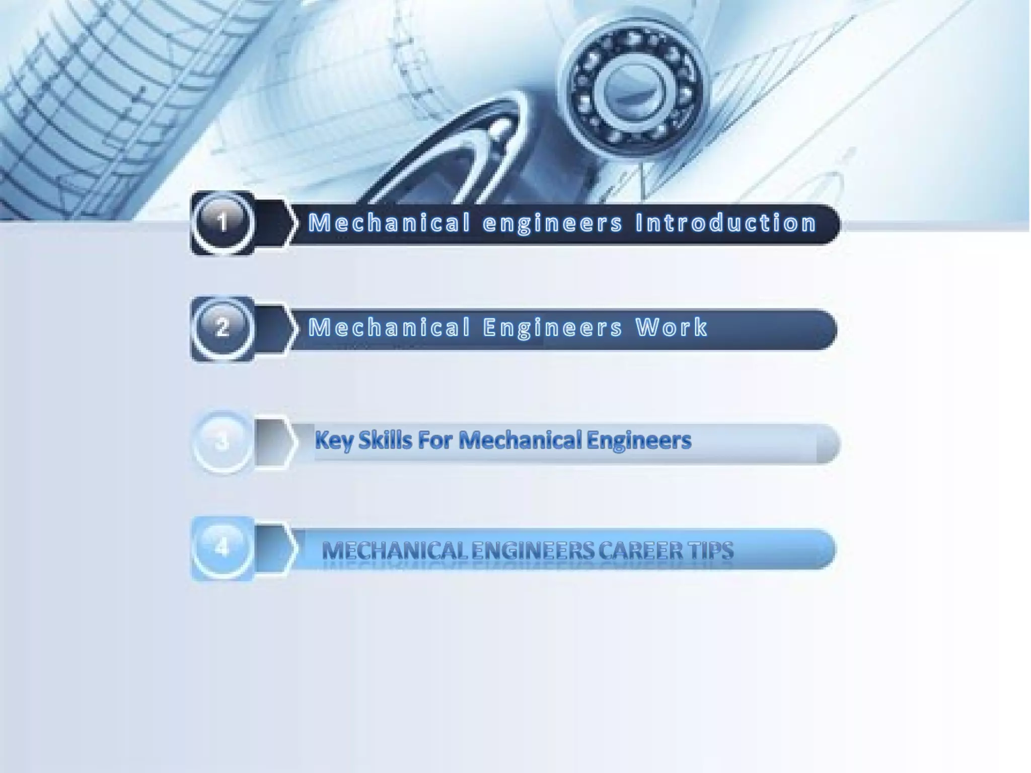 William creagh work, skills and career tips of mechanical engineers | PPT