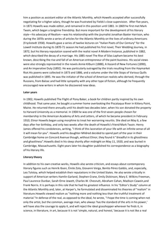 William dean howells | DOCX