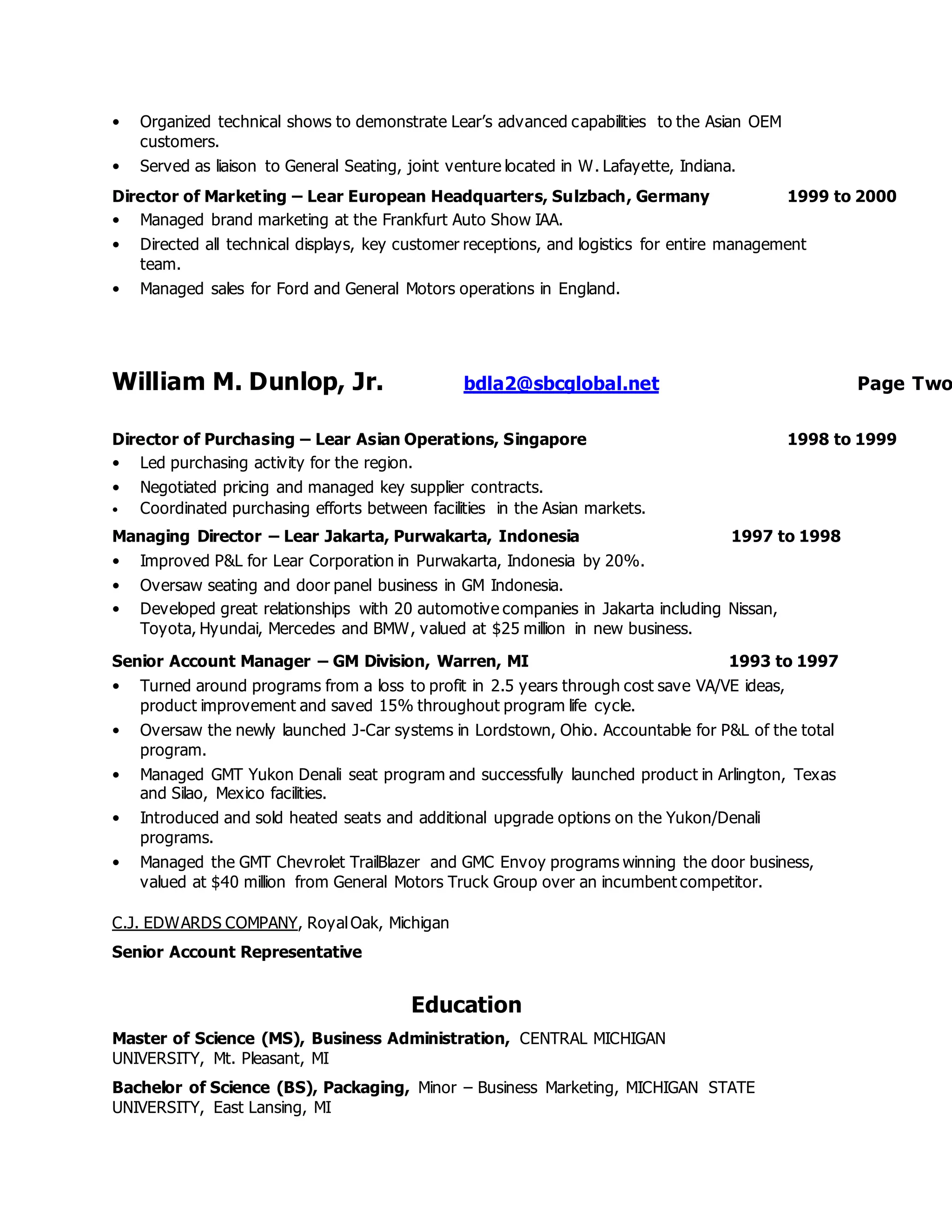 William dunlop final resume | DOCX