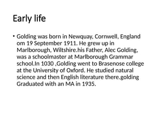 William Golding-WPS Office.pptx about William Golding | PPT