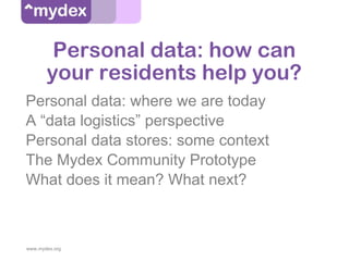 William Heath, Mydex - personal data | PDF