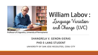 William labov: Language Variation and Change | PDF