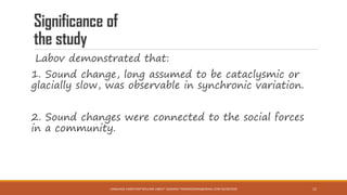 William labov: Language Variation and Change | PDF