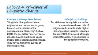 William labov: Language Variation and Change | PDF
