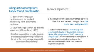William labov: Language Variation and Change | PDF