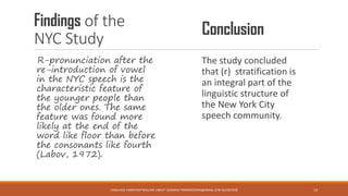 William labov: Language Variation and Change | PPT
