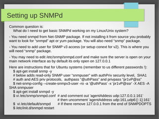 Nagios Conference 2013 - William Leibzon - SNMP Protocol and Nagios Plugins | PPT