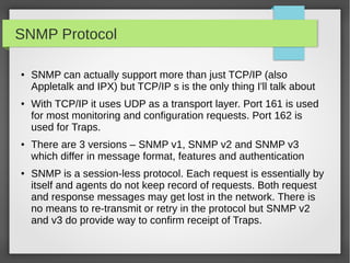Nagios Conference 2013 - William Leibzon - SNMP Protocol and Nagios ...
