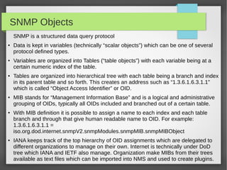 Nagios Conference 2013 - William Leibzon - SNMP Protocol and Nagios Plugins | PPT