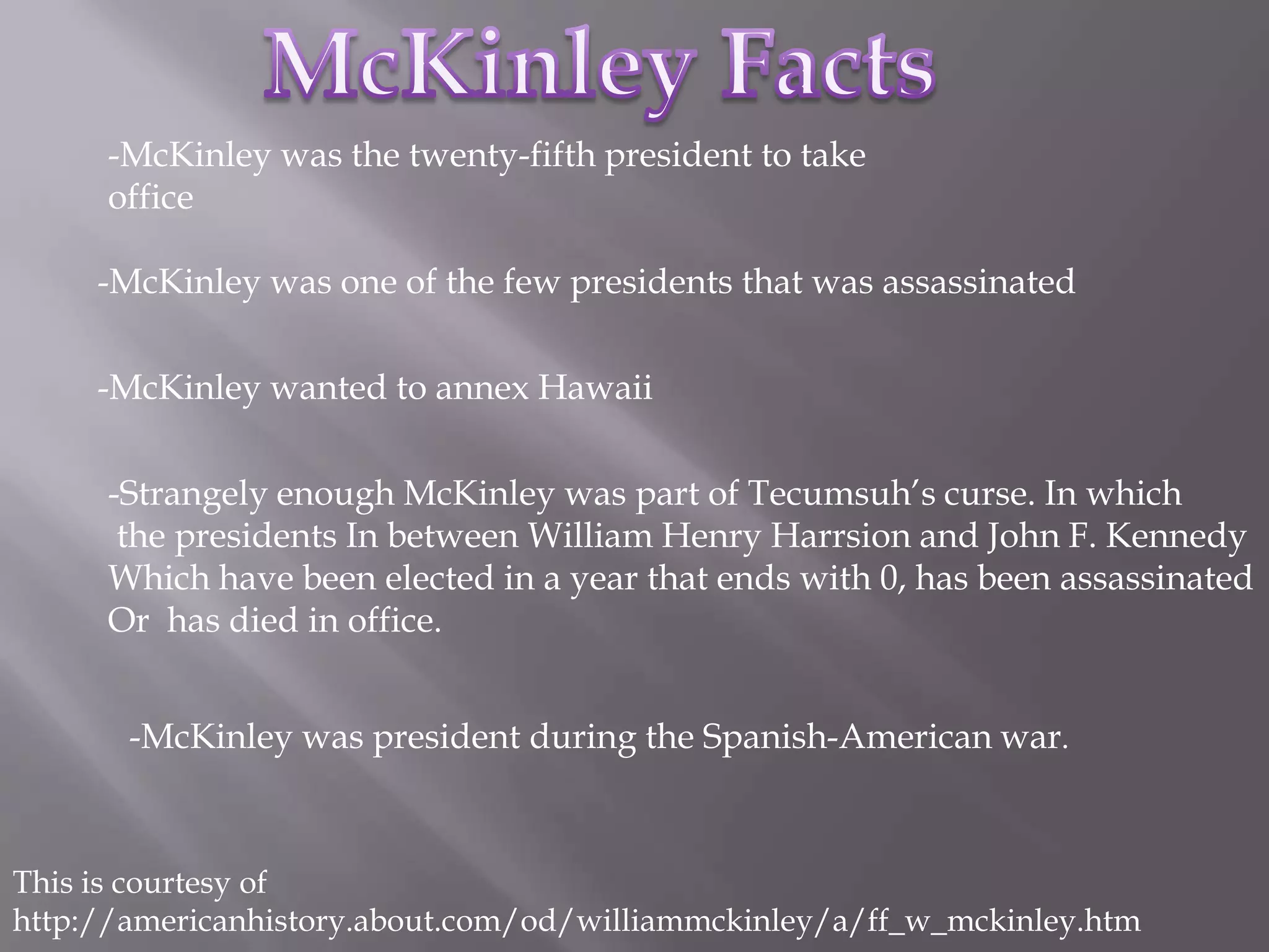 William McKinley | PPT