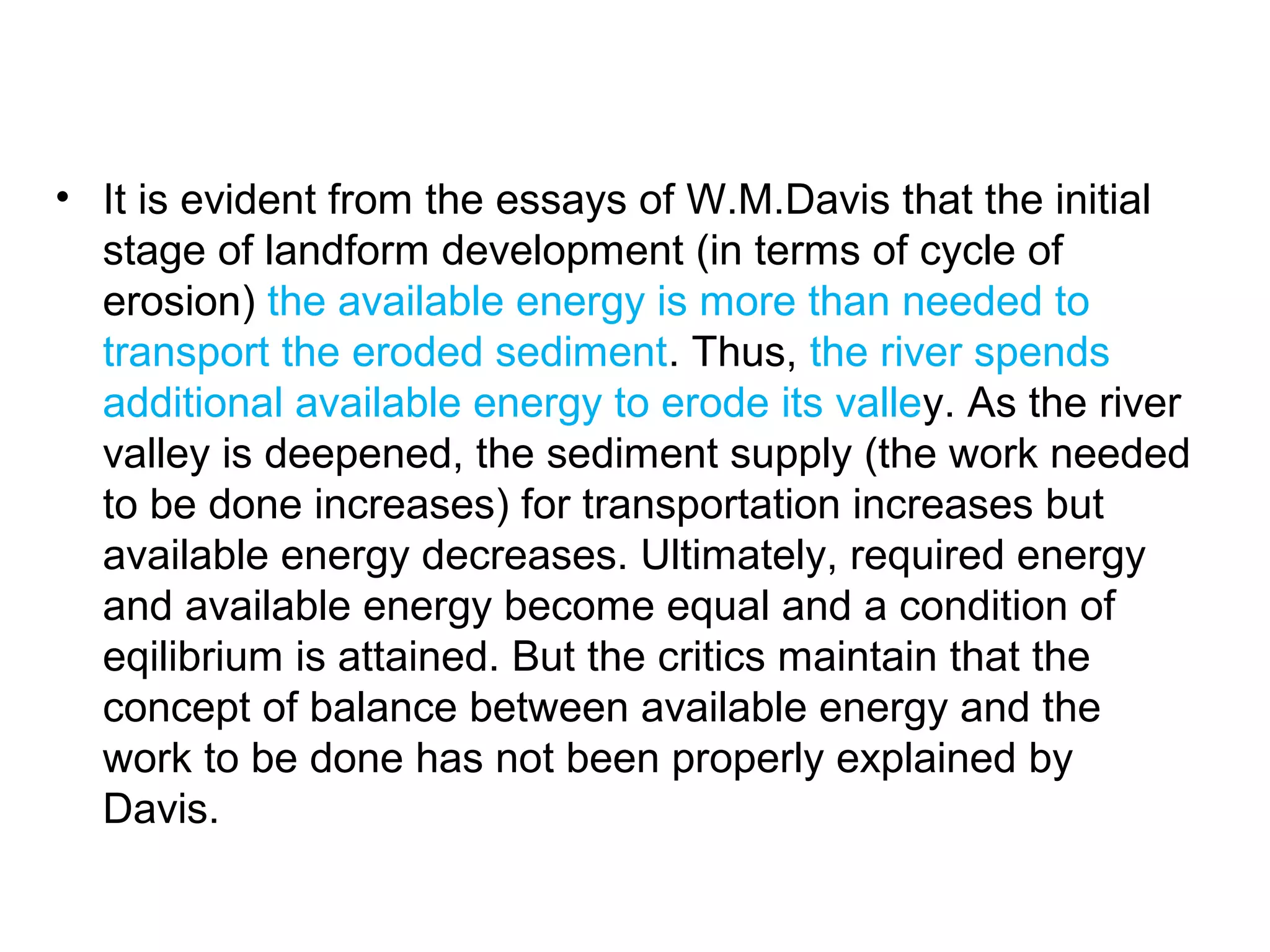 Davis Theory -William Morris Davis- Geomophology Chapter | PPT