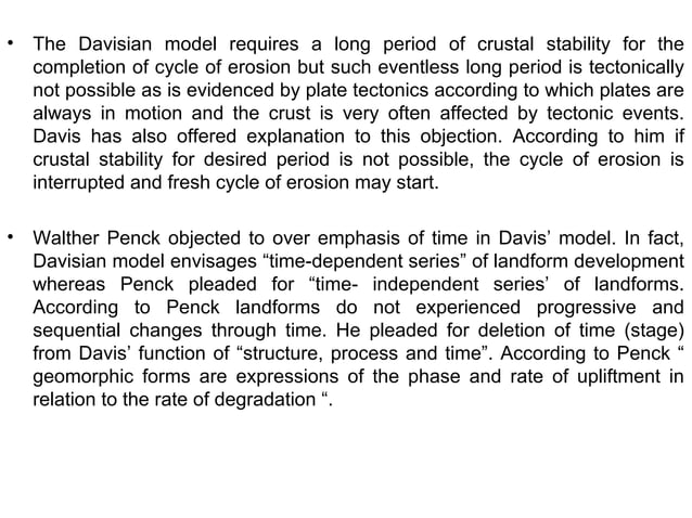 Davis Theory -William Morris Davis- Geomophology Chapter | PPT