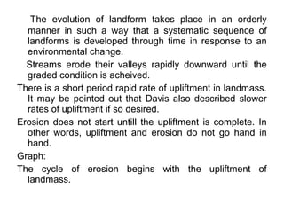 Davis Theory -William Morris Davis- Geomophology Chapter | PPT