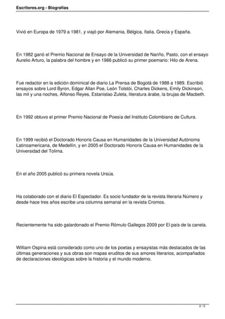 William ospina | PDF