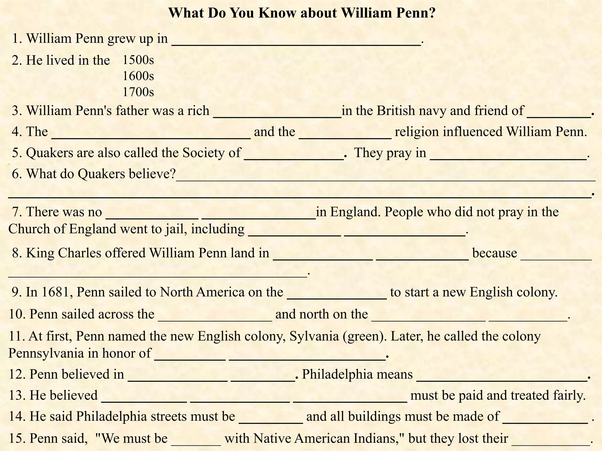 Images of William Penn and the Founding of Pennsylvania | PPTX