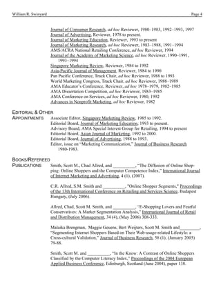 William R. Swinyard, Bill Swinyard resume | PDF