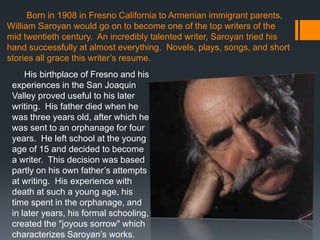 William Saroyan | PPTX