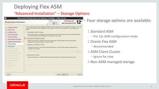 Oracle Flex ASM - What’s New and Best Practices by Jim Williams | PPT