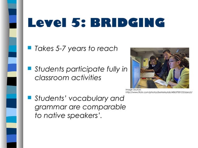 ELL Levels | PPT | Education