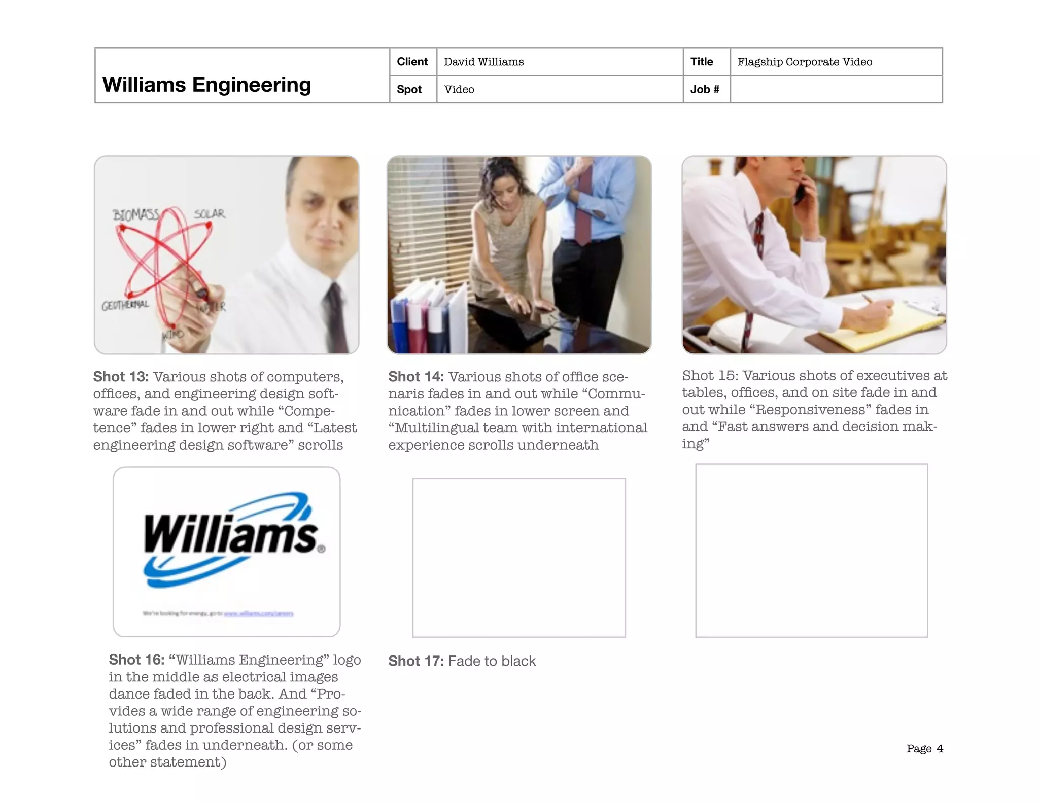 Corporate Video Storyboard | PPT