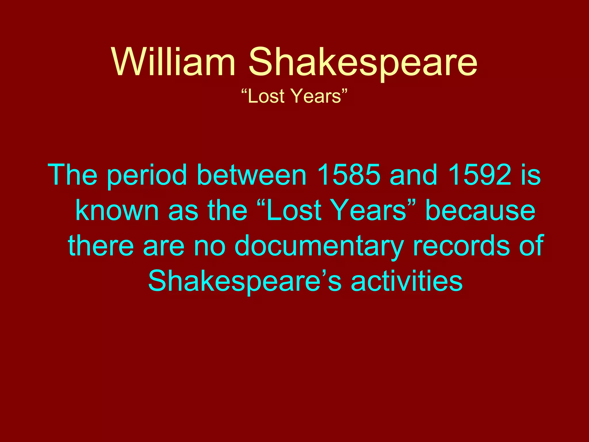 William Shakespeare powerpoint | PPT