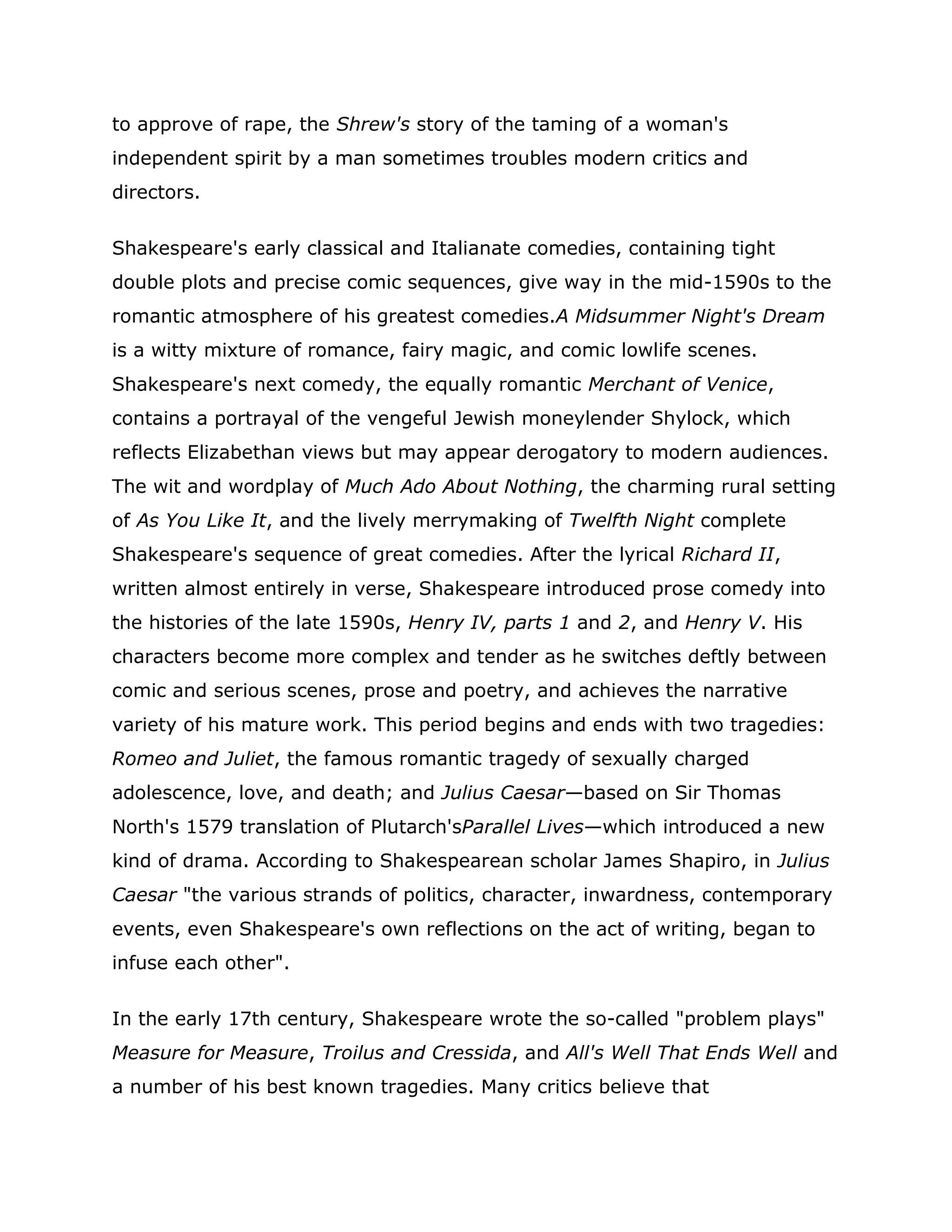 William shakespeare | DOCX