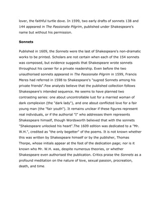 William shakespeare | DOCX