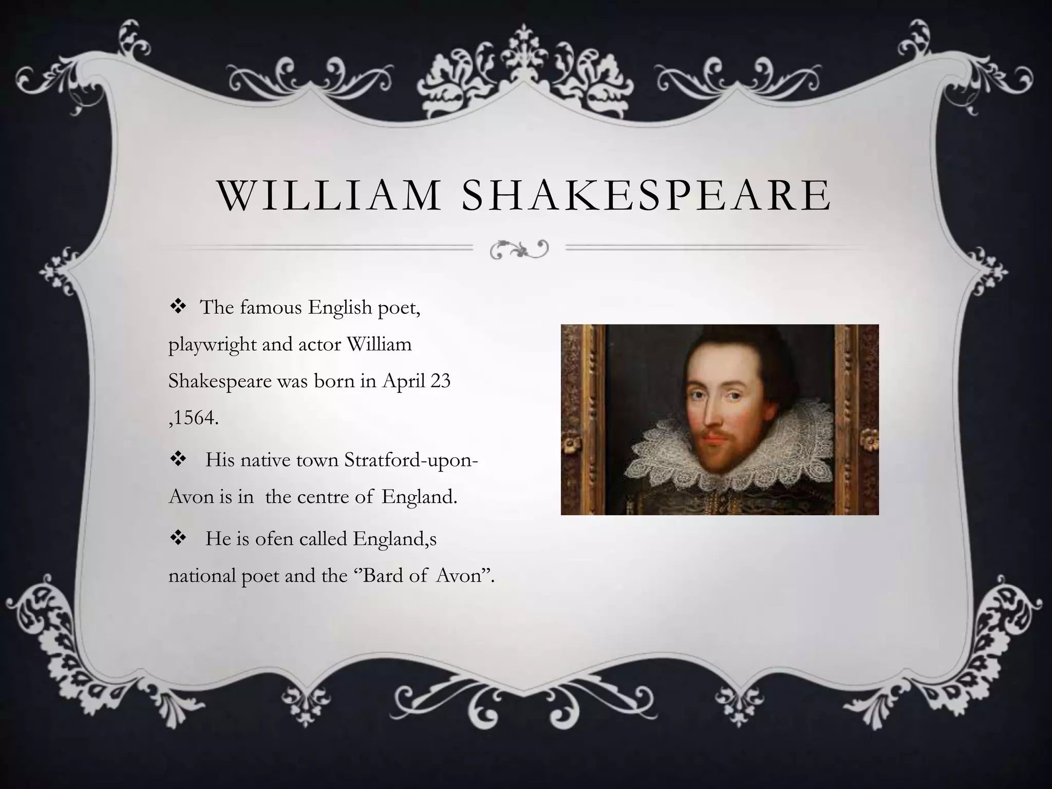 William shakespeare | PPTX | Theater | Fine Art