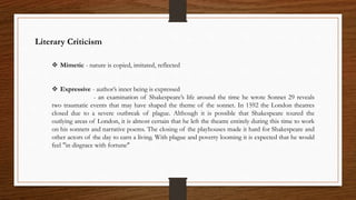 Sonnet 29 by William Shakespeare | PPTX