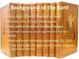 The Bard of Avon - William Shakespeare | PPT