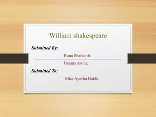 William shakespeare | PPTX