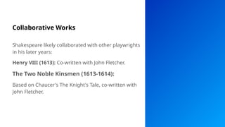 William Shakespeare's Contribution to English Literature | PPT