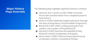 William Shakespeare's Contribution to English Literature | PPTX