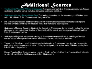 William shakespeare authorship | PPT