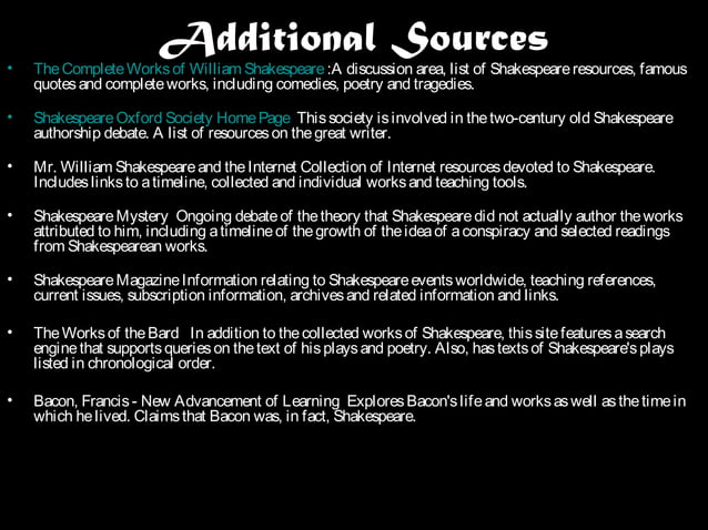 William shakespeare authorship | PPT