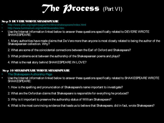 William shakespeare authorship | PPT