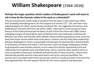 William shakespeare the renaissance | PPTX