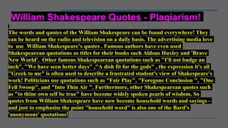 William shakespeare '' The Great Bard'' biography | PPT