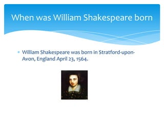 William shakespeare | PPTX