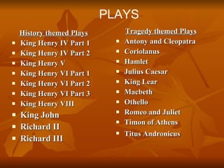 William shakespeare (1564 1616) | PPT | Theater Venues | Attractions