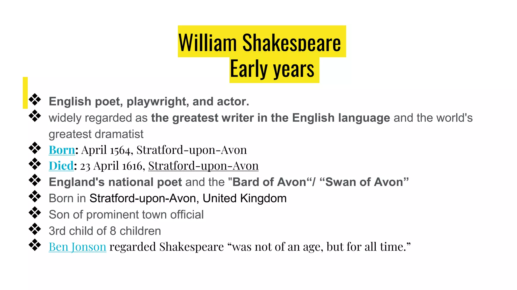 William Shakespeare | PPT