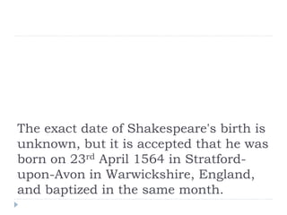 William shakespeare 2 | PPTX