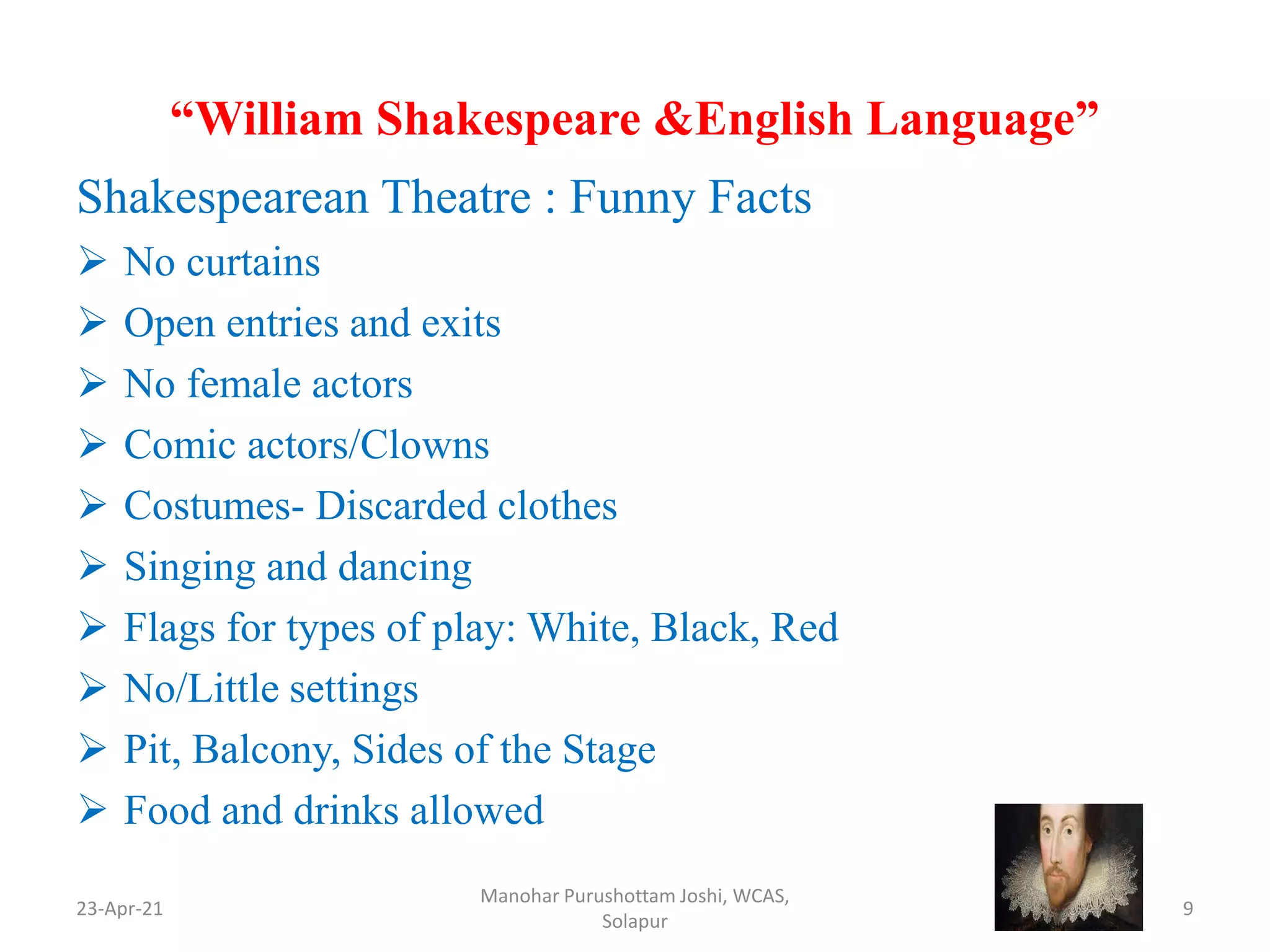 William Shakespeare and English Language | PPTX