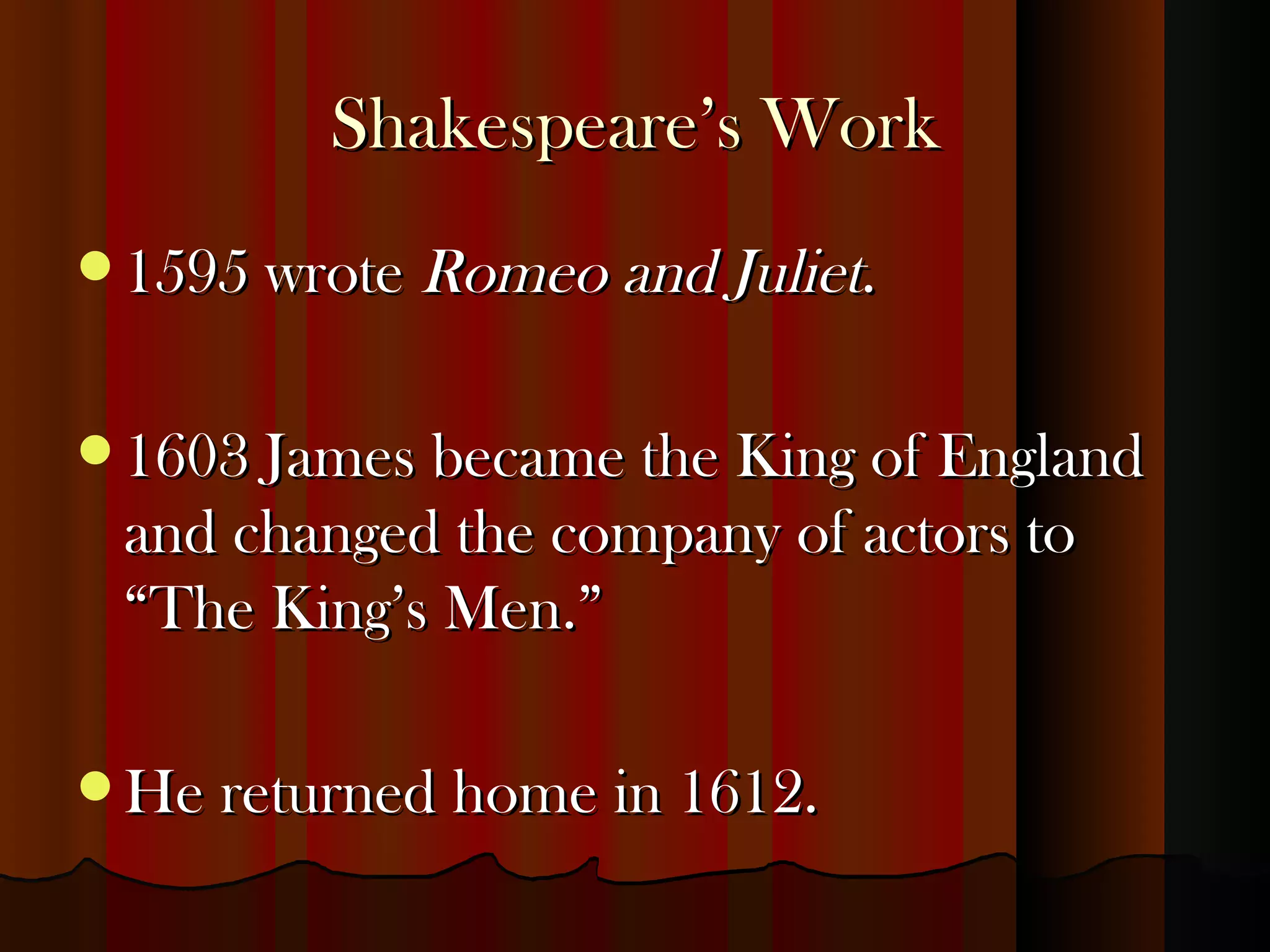 William shakespeare background | PPT