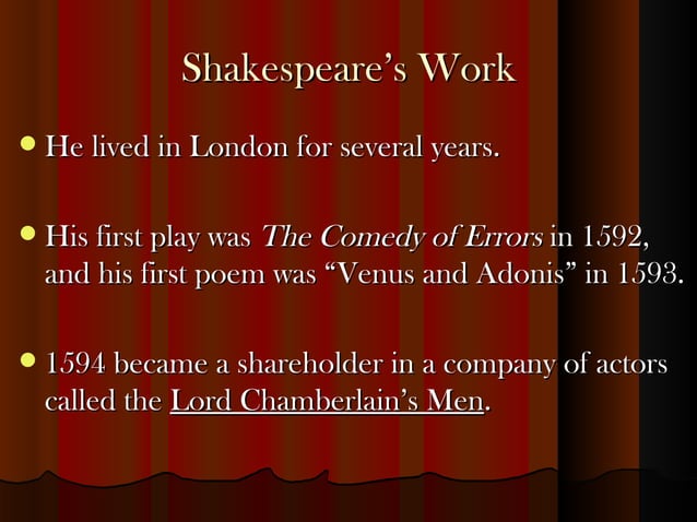 William shakespeare background | PPT